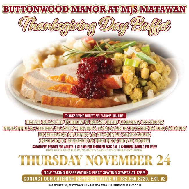 MJ's Restaurant, Bar & Grill, Matawan : Thanksgiving Day Buffet at MJ's ...