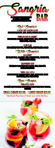 Sangria Menu – MJ's Restaurant Bar & Grill